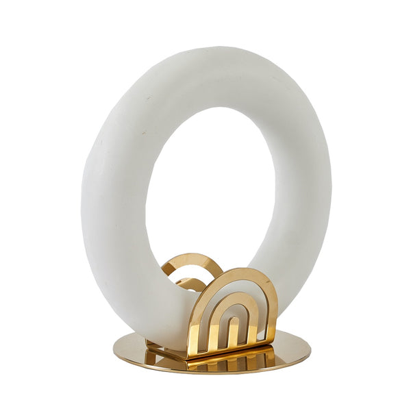 Metal & Resin Geometric Sculpture - Large CZ0070BL