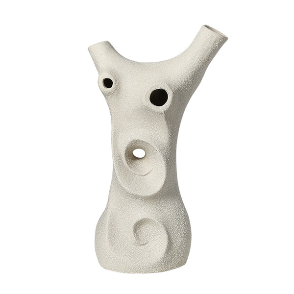 White Ceramic Root Vase FD-D25055A