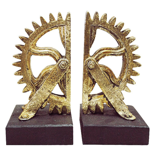 Gold Gear Bookends - 1 Pair FA-SZ1809